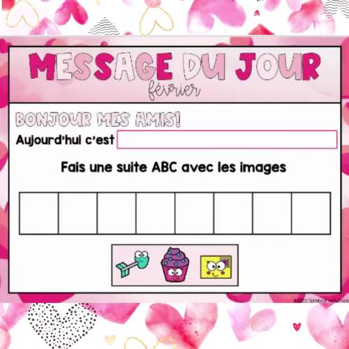 Message du Jour février | French Message of the Day February | TPT