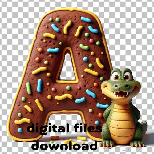 Cookies alphabet A - Z clipart|teachers and parents|English language|No.2