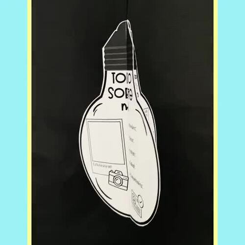 Back to School All About Me 3D Lightbulb first day of school activity ...