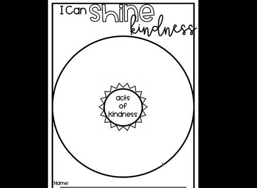 I Can Shine Kindness- A Printable & Digital Kindness Writing | TPT