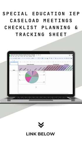 Special Education IEP Caseload Meetings Checklist Planning & Tracking Sheet