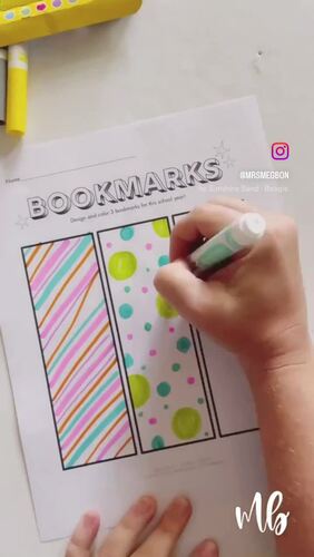 Design Your Own Bookmarks | BACK TO SCHOOL by MrsMegBon | TPT