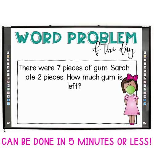 Word Problem of the Day Set #1 | Daily Math Stories for First Grade 1.OA.1