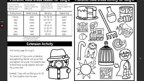 Lessons & Activities to Link Phonemic Awareness to Phonics! - LONG VOWELS
