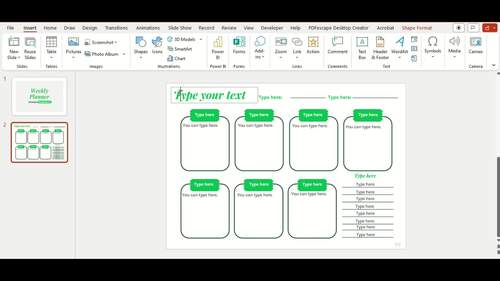 Weekly Planner Template Editable | Flowers Clipart | Digital stickers