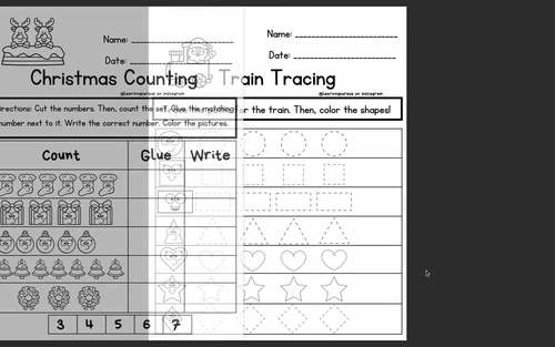 No Prep Christmas Worksheets - PreK, TK, UTK, Kindergarten, First Grade