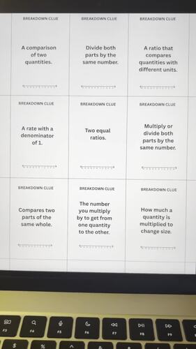 Ratio & Proportions Vocabulary Activity | 7th Grade Math Literacy