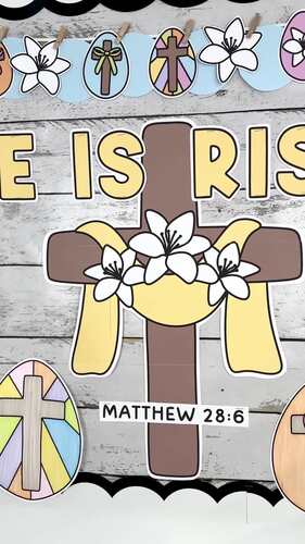 Catholic & Christian Easter Activities, Craft & Bulletin Board | TPT