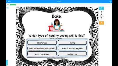 Healthy Vs. Unhealthy Coping Skills and Strategies #6 Boom Cards