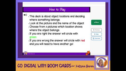 Boom™ Cards/Easel Activity with audio: Locations- Where would you find it?