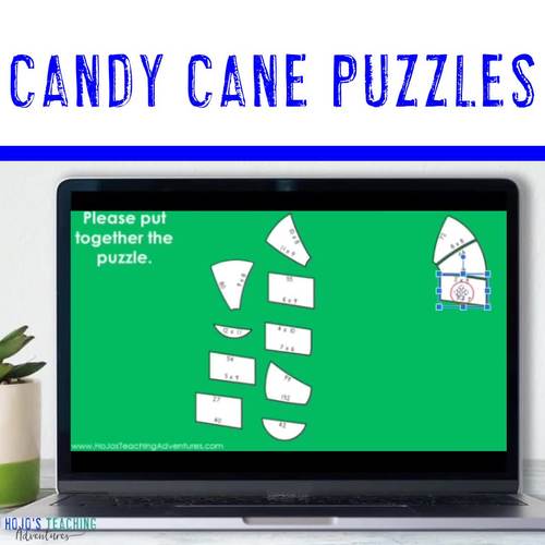 MULTIPLICATION Candy Cane: Christmas Math Craft Project Activity Center