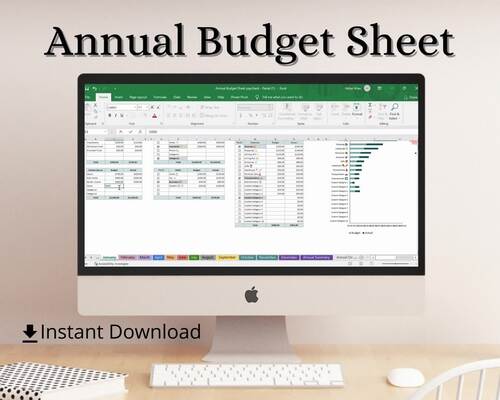 Annual Budget | Budget Template | Personal Budget | Excel Sheets Budget ...