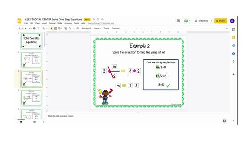 Solving One Step Equations Digital Activity by Keep On Growing | TPT