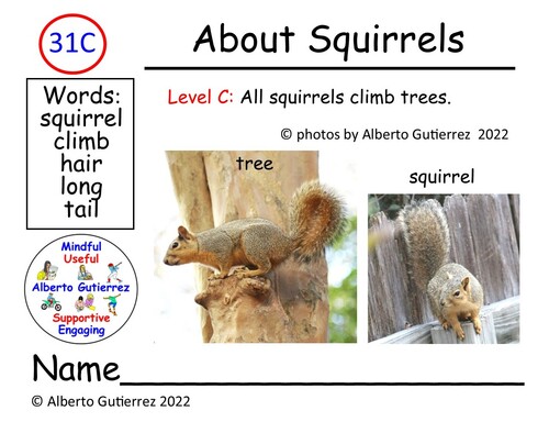 Video Read Aloud About Squirrels #31C by ALBERTO GUTIERREZ | TPT