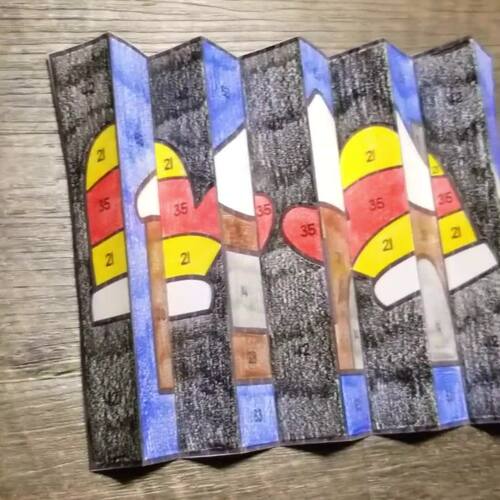 Winter Themed Multiplication Agamograph Craft by The Connett Connection