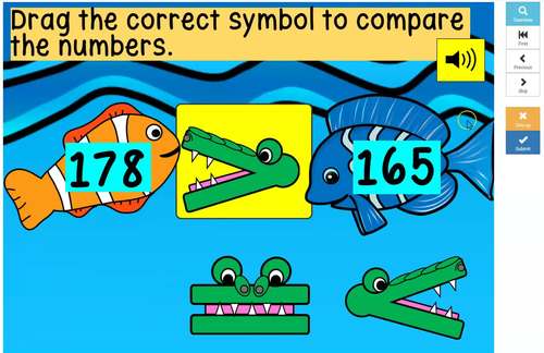 2nd Grade Comparing Three Digit Numbers Boom Cards - 2.NBT.A.4 | TpT