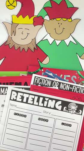 Elf Theme Day Holiday Christmas Activities Writing Phonics Math Craft ...