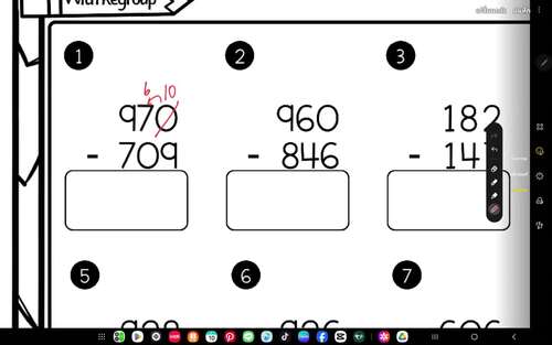 Christmas 3-Digit Subtraction with Regrouping Worksheets – 100 Pages!