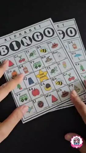 Alphabet Bingo 5x5: Letter Sound & CVC Word Game! Activity Kindergarten