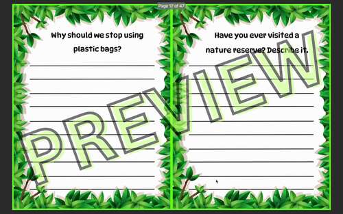 April Writing Prompts Earth Day | Arbor Day Spring | NO PREP Printable ...