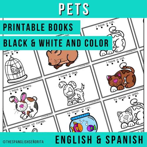 PETS - Printable Easy Reader (Bilingual: English & Spanish) | TPT
