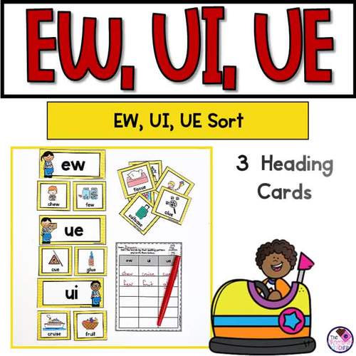 EW UE UI - Long U Vowel Sounds - Vowel Teams - Phonics Worksheets ...