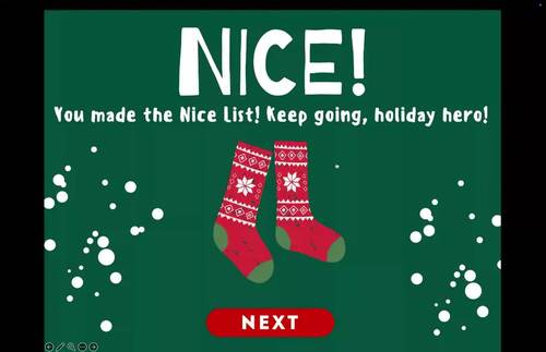 Naughty or Nice Holiday Addition Winter Fractions Worksheets Christmas Game