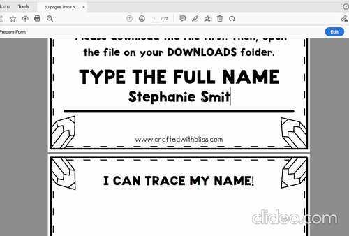 Editable Name Practice Printable 50 Tracing Pages | TPT