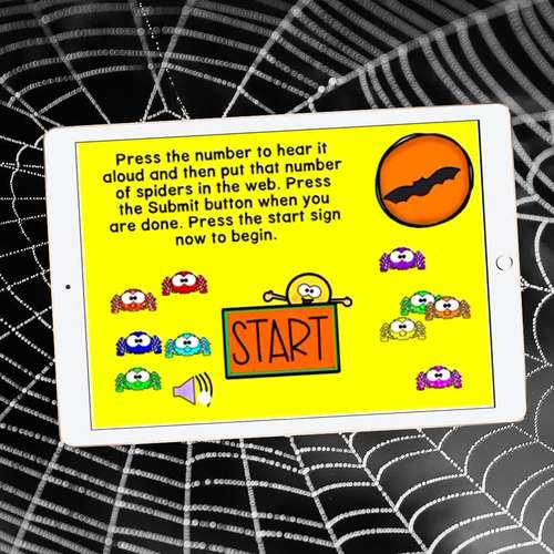 Count to 10 | Halloween spiders | Boom cards with audio | TPT