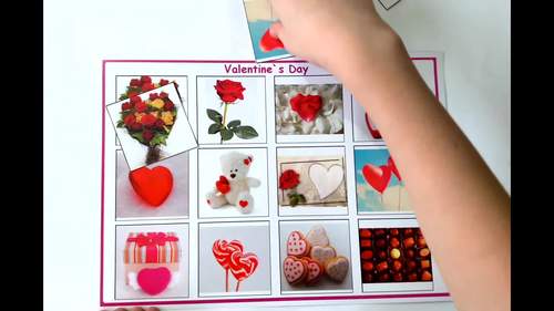 Valentine`s Day Identical Picture Matching Activity for Special ...