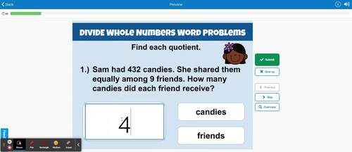 5th Grade Divide Multi-Digit Whole Number Word Problems by Math Mom Repeat