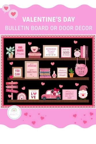 Valentine's Day Bulletin Board Ideas Shelf Door Decor February Decorations