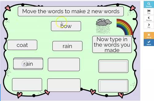 Compound Words Game | Boom Cards by SLTtime | TPT