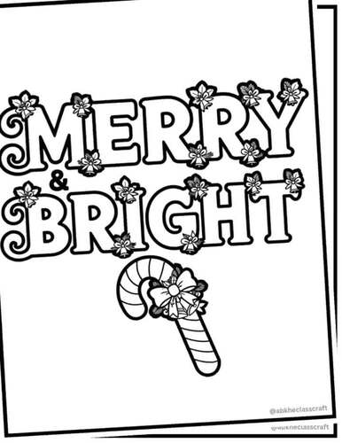 Christmas Coloring Pages, Holiday Activity Printables, Kindergarten ...