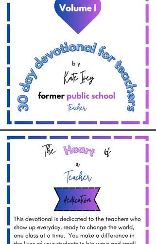 Teacher Devotional | The Heart of a Teacher | 30 Day Journey | TPT