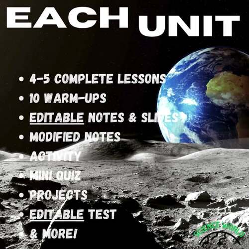Ocean Currents Tides & Waves Digital + Printable Earth Science Unit Plan
