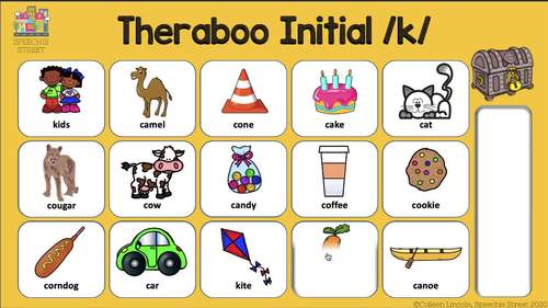 Theraboo K Sounds: No Print Interactive Cariboo Game for Speech Teletherapy
