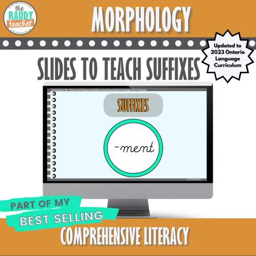 Morphology | Suffix Slides | New 2023 Ontario Language Curriculum