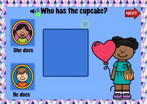 Pronouns-He She They BOOM Cards by Speech Packtivities | TPT