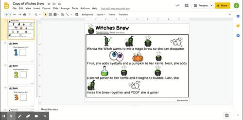 Digital HALLOWEEN Sequencing and Story Retelling for Google Slides ...