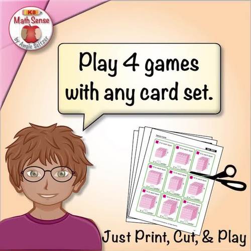 10 Math Sense Card Games BUNDLE | Measurement Perimeter Area Volume 3rd ...