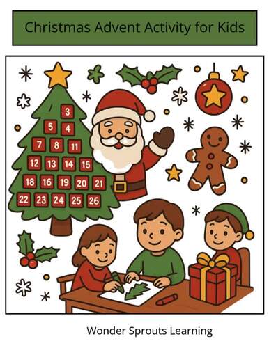 Christmas Advent Activity | Holiday Countdown Journal | Daily December ...
