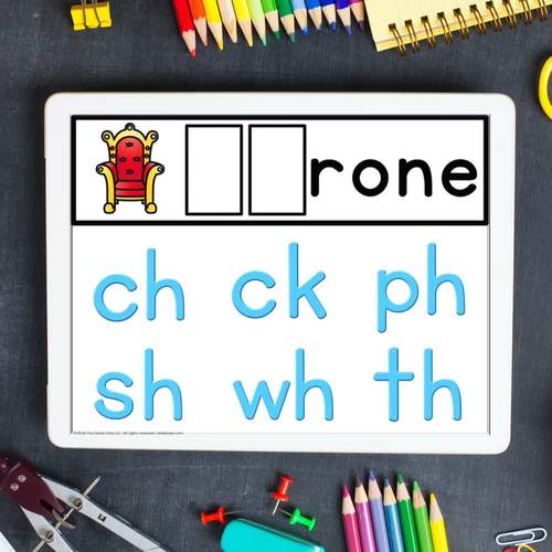 Consonant Digraphs: Phonics Google Slides Digital Word Work Building ...
