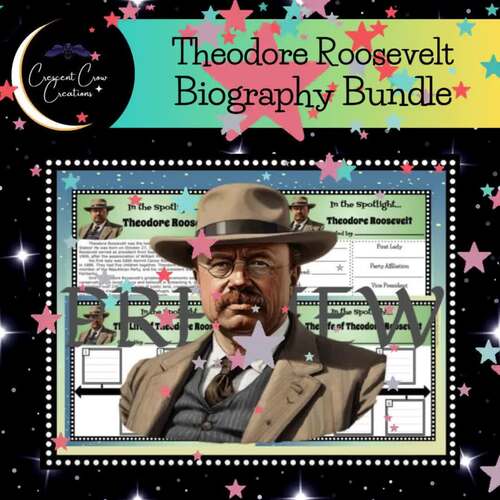 President Theodore Roosevelt Biography Bundle Research Project | TPT