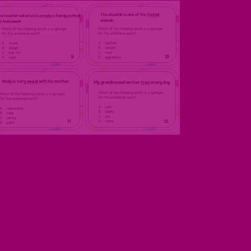 Synonyms and Antonyms Task Cards | Vocabulary Practice | ELA Grades 3–5