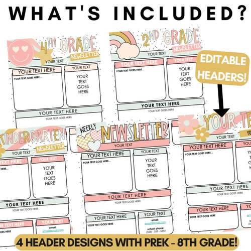 Calm Pastel Classroom Decor | Newsletter | Parent Communication | Editable