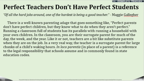 COMPLETE TEACHER Lesson 93 - Perfect Teachers Don’t Have Perfect Students