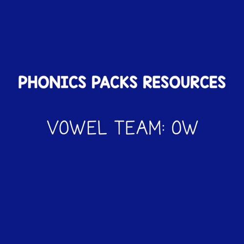 Vowel Team: OW | Orton-Gillingham Multisensory Phonics Activities