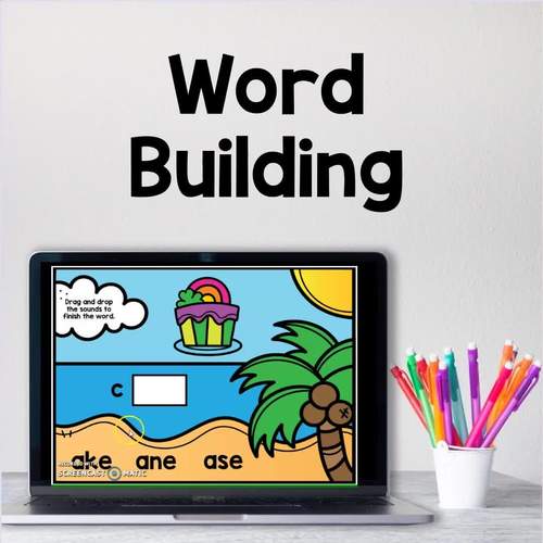 Long Vowel CVCe Sentence Building, Word Building, and Reading Boom ...