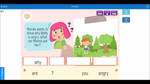 Asking Questions: What Could Manda Ask? Boom Cards™ by Mau SLP | TpT